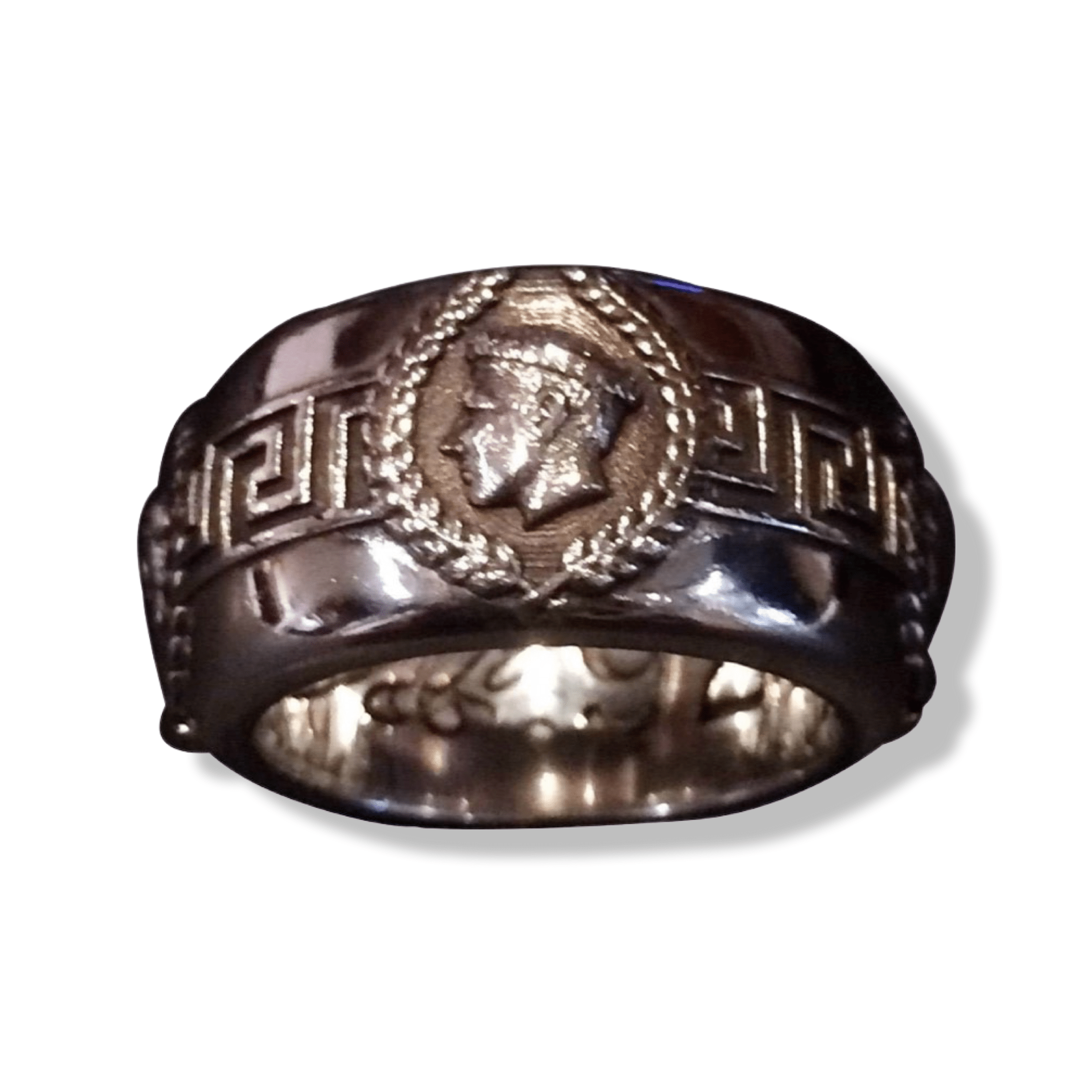 Julius Caesar Roman Silver Ring | Sterling Silver Roman Emperor Mens Ring
